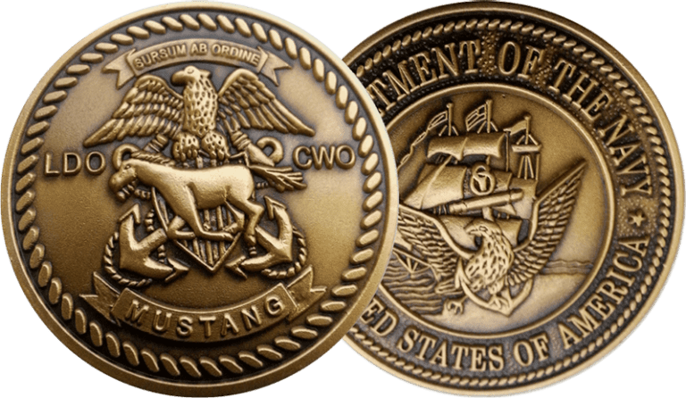 CHRISTMAS SALE ~ ORIGINAL LDO/CWO COIN (1.75") | The Navy Mustang Store