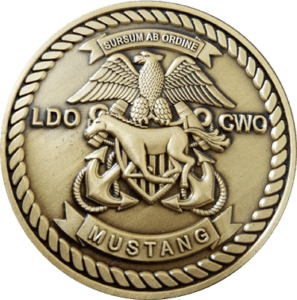 ORIGINAL LDO/CWO MUSTANG COIN ~ (2") | The Navy Mustang Store