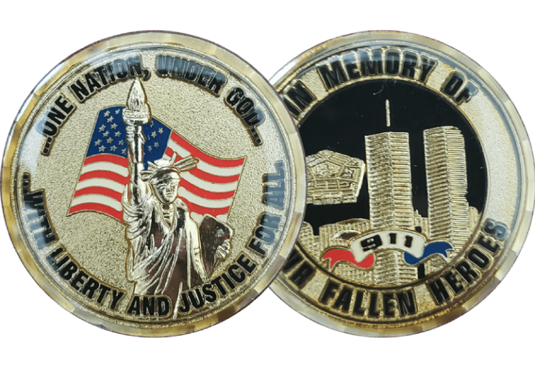 9-11 MEMORIAL COIN – 1.75” – TWO TONE – EPOXY FINISH | The Navy Mustang ...