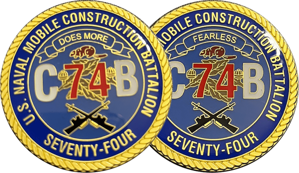 NMCB 74 CHALLENGE COIN | The Navy Mustang Store